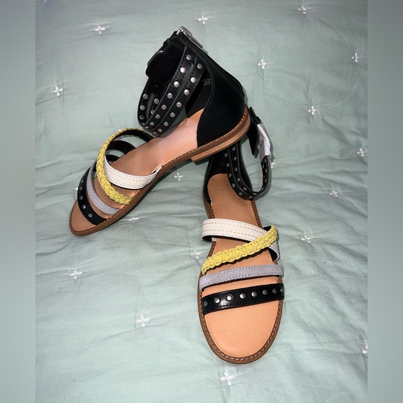 FRYE AND CO. | Shoes | Nwob Frye And Co Leather Studbraided Sandal Sz ...